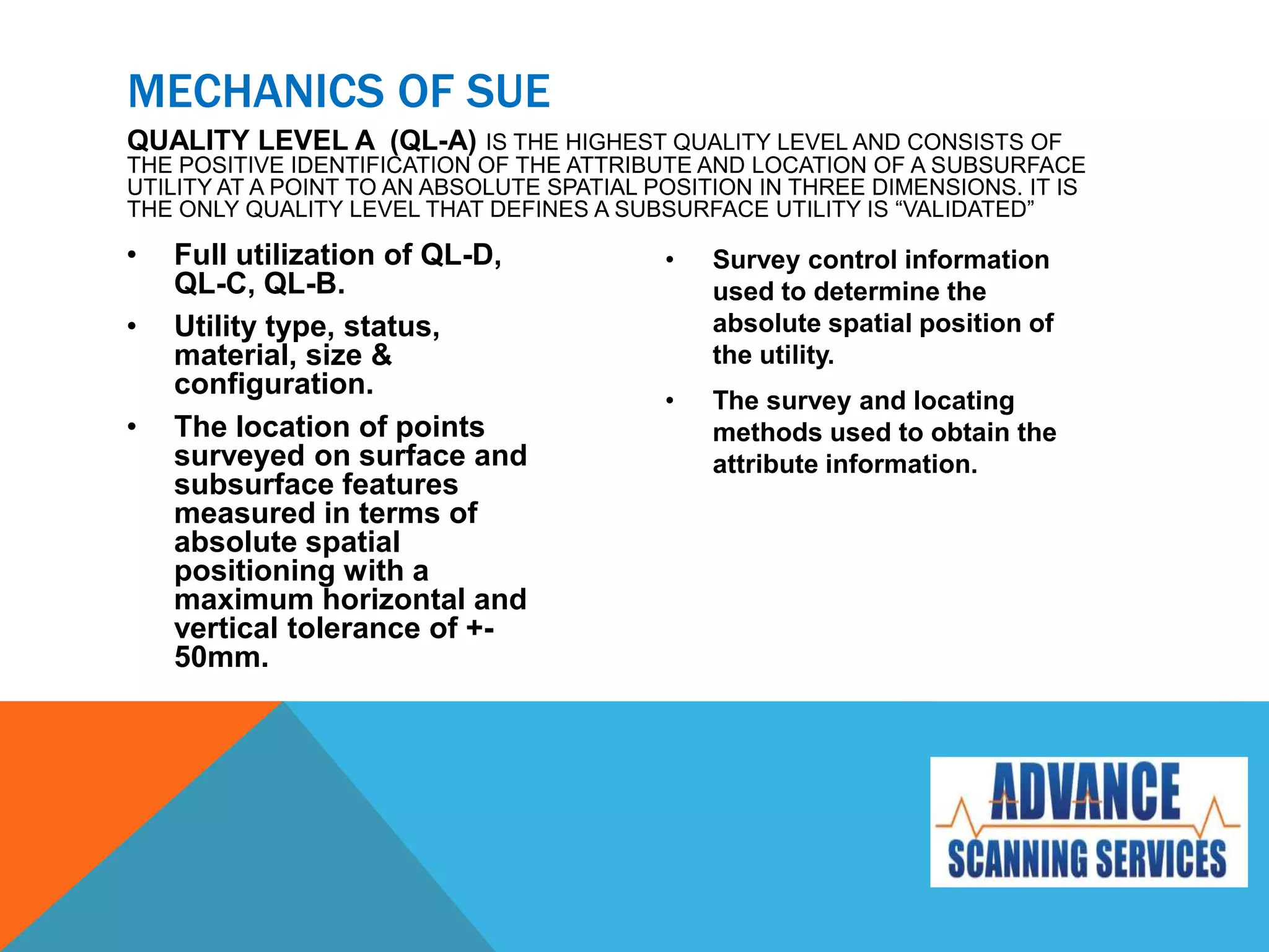 Subsurface utility engineering by Advance Scanning Services | PPTX