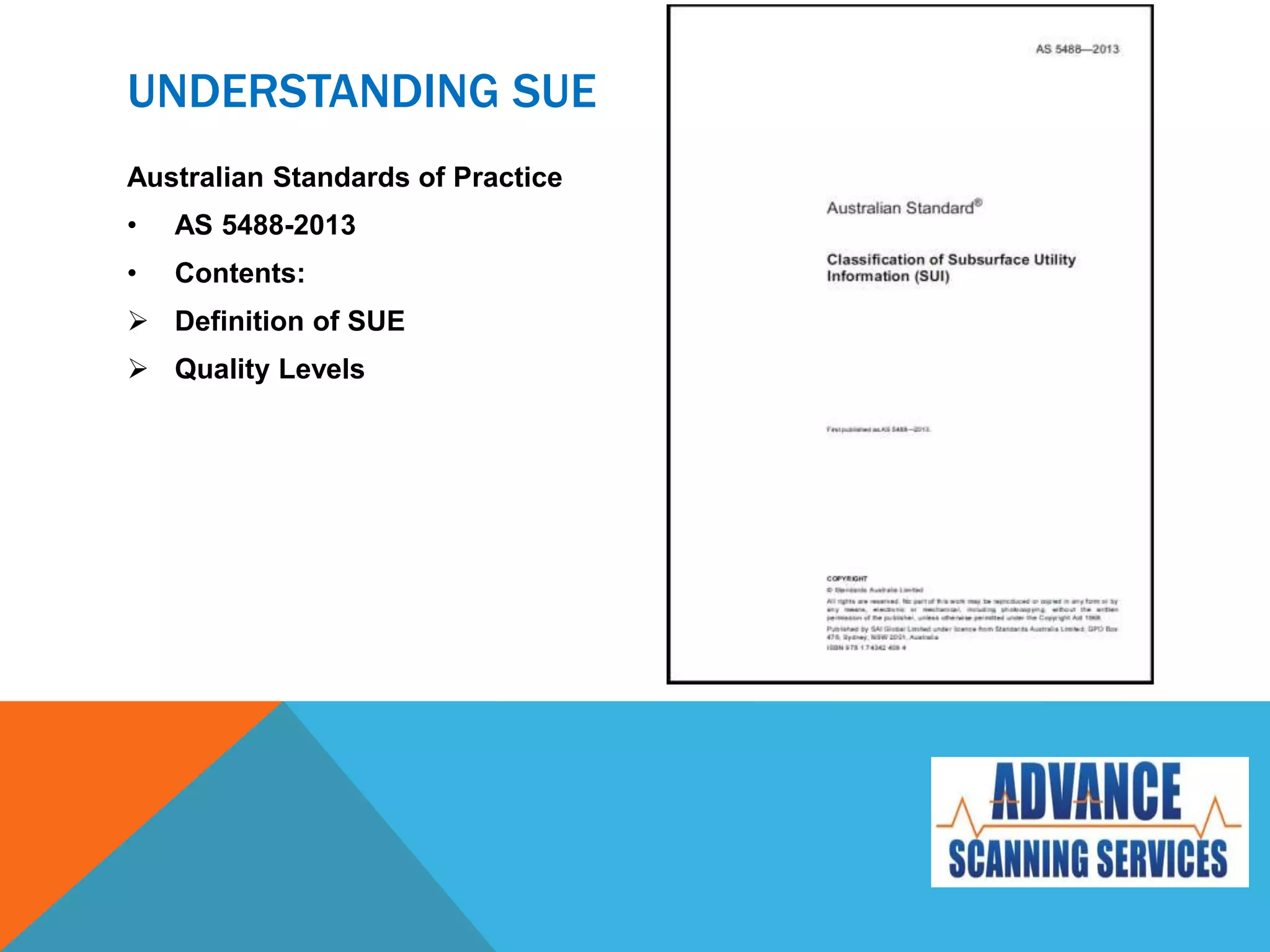 Subsurface utility engineering by Advance Scanning Services | PPTX