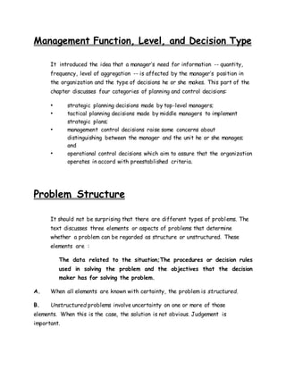 Sub systems of information system - MIS | DOCX