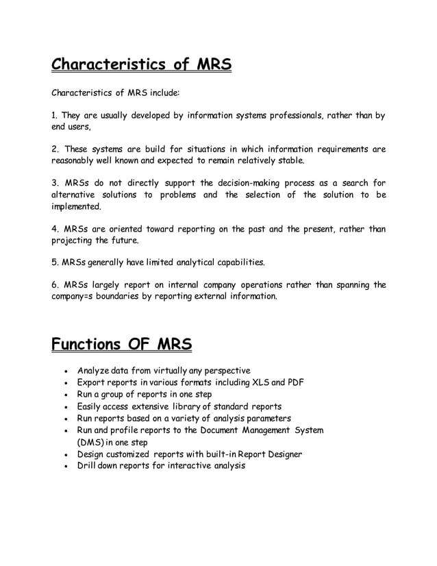 Sub systems of information system - MIS | DOCX | Databases | Computer ...