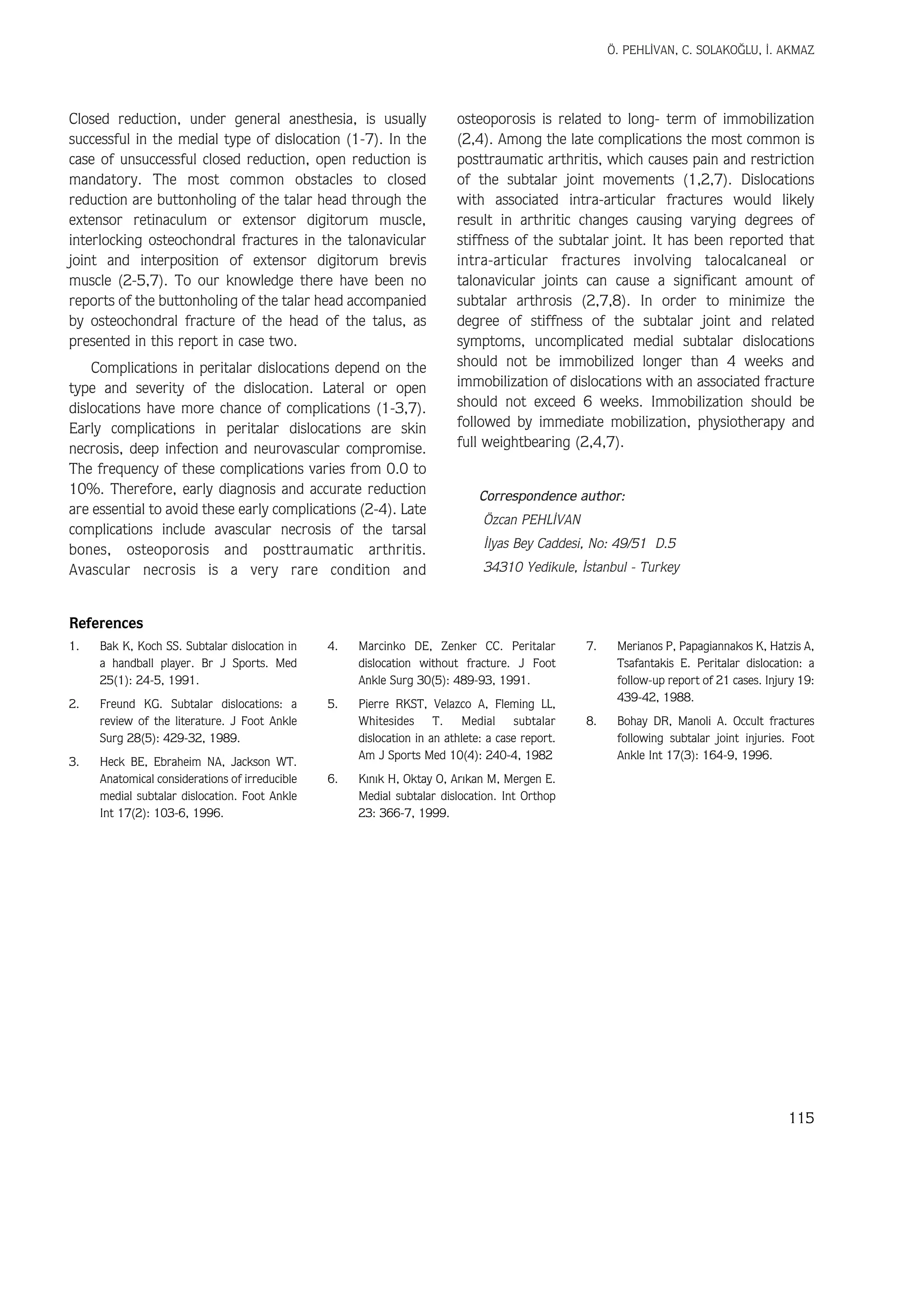 Subtalar Dislocation | PDF