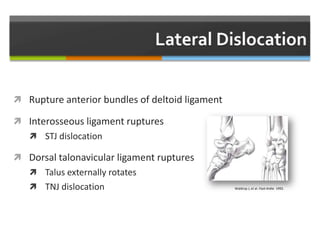 Subtalar Dislocations | PPTX