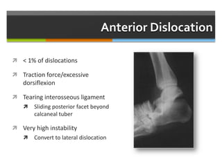 Subtalar Dislocations | PPTX