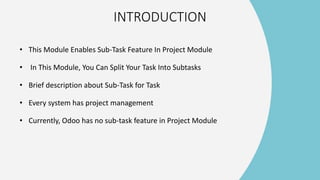 Sub task in project | PPTX