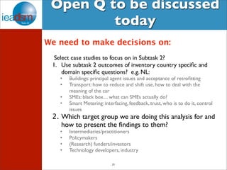 Ruth Mourik IEA DSM Task 24 workshop Subtask I preliminary analysis | PDF