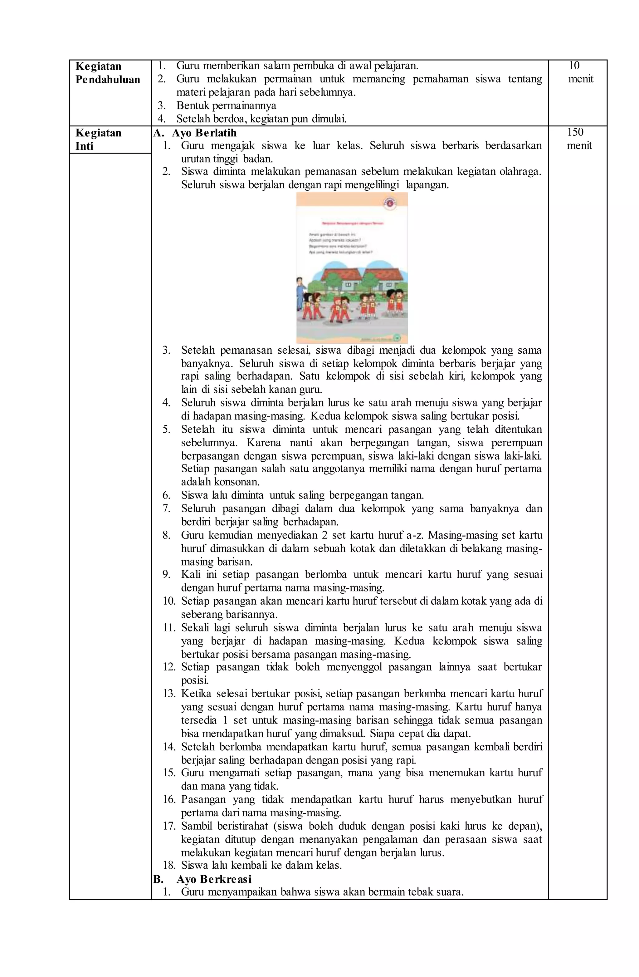 RPP Sub tema 1 aku dan teman baru | DOC