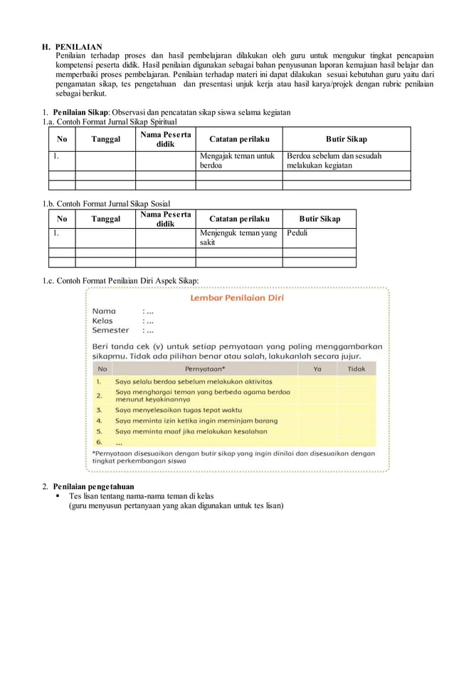 RPP Sub tema 1 aku dan teman baru | DOC
