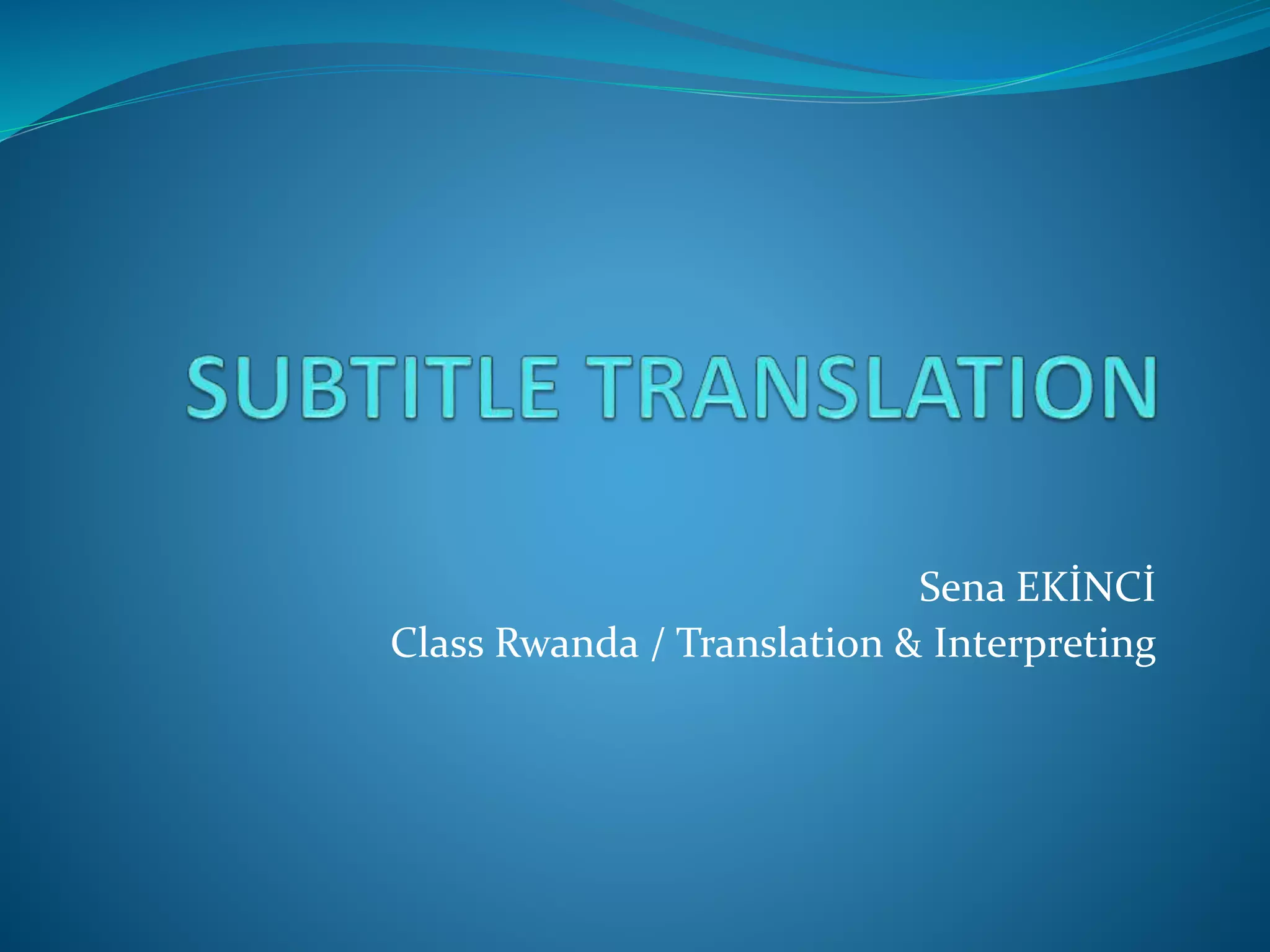 Subtitle Translation | PPTX