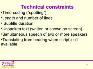 Subtitling (English) | PPT