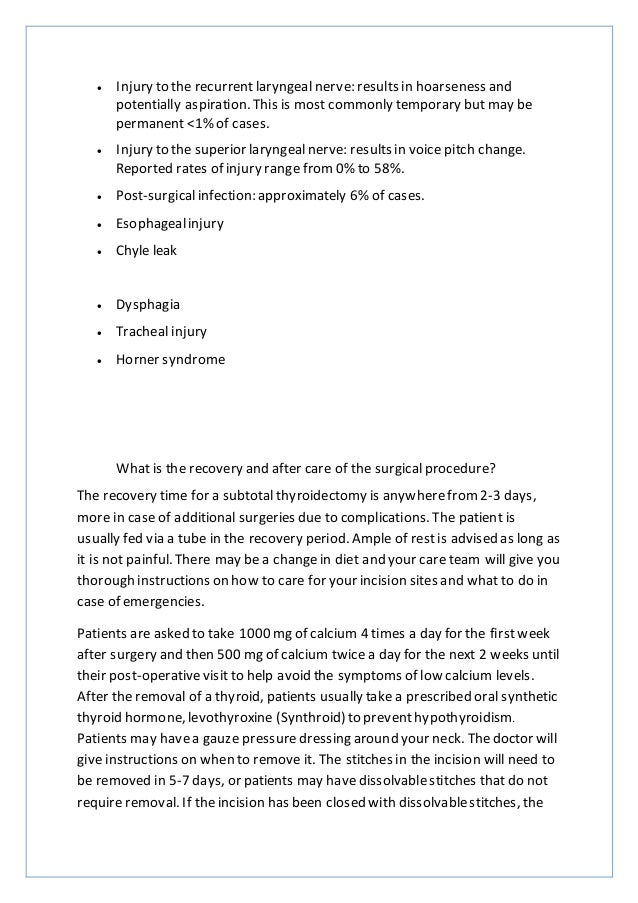 Subtotal thyroidectomy document | DOCX