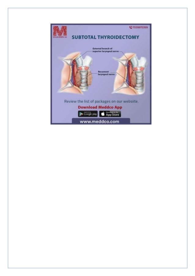 Subtotal thyroidectomy document | DOCX | Thyroid Disorders | Endocrine and Metabolic Diseases