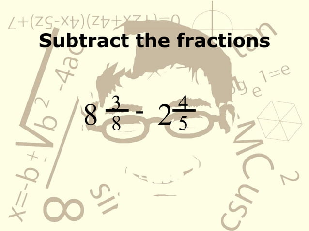 Subtract Mixed Numbers | PPT