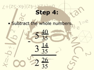 Subtract Mixed Numbers | PPT