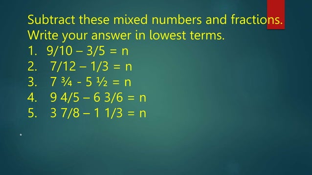 Subtract fractions and mixed numbers without regrouping- napintas.pptx