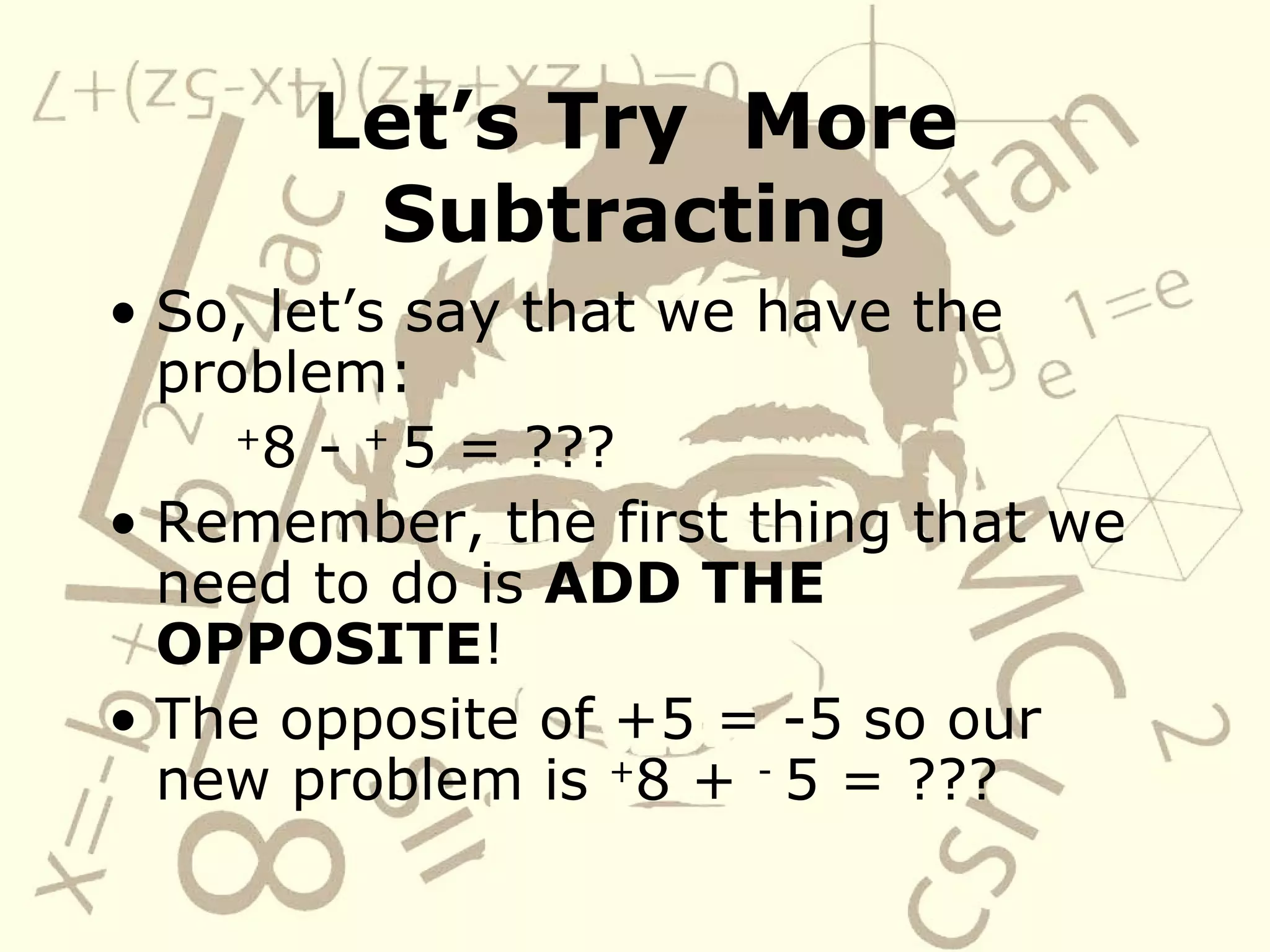 Subtracting Integers | PPT | Weather | Science