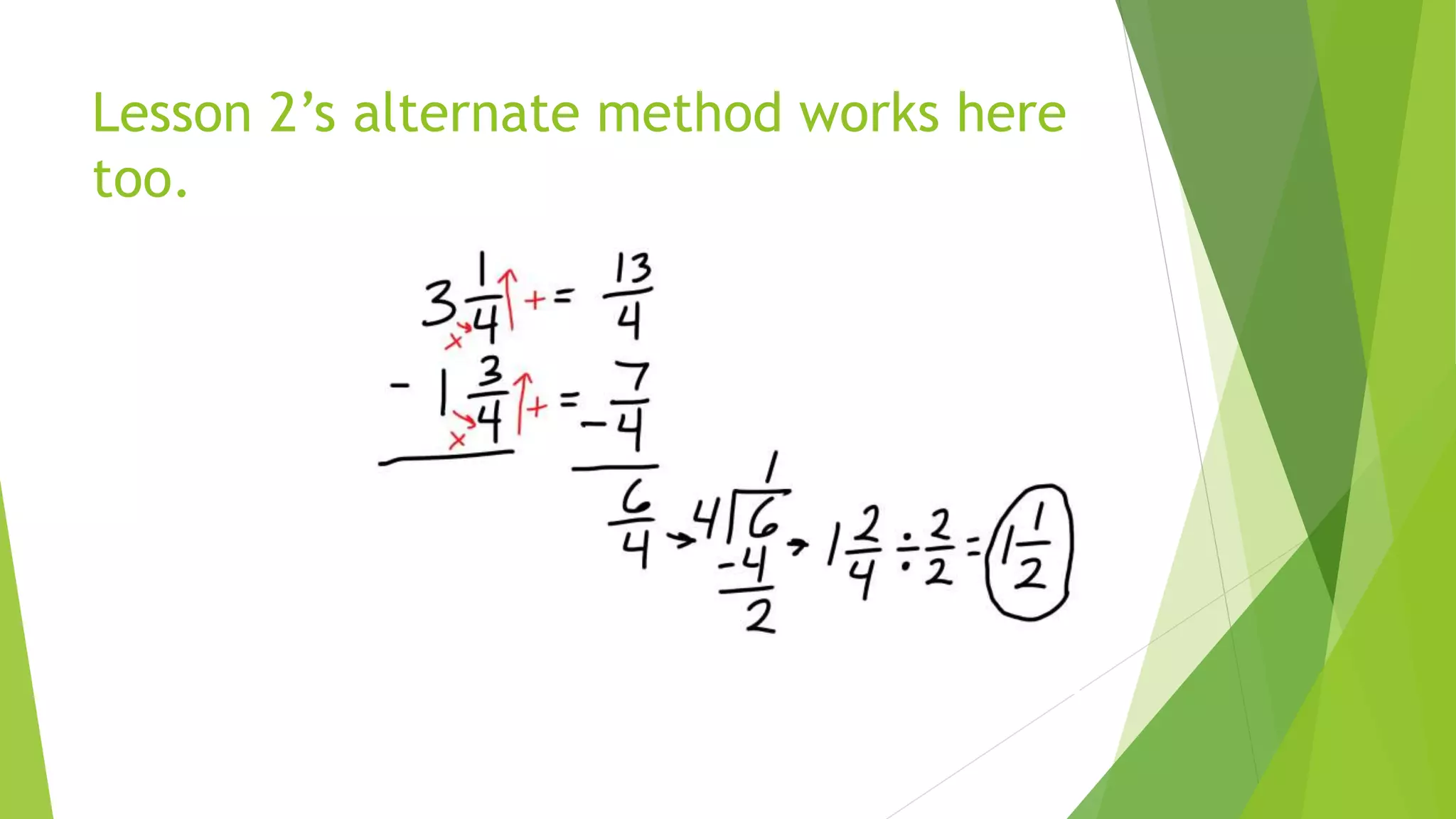 Subtracting fractions with like denominators with regrouping | PPT