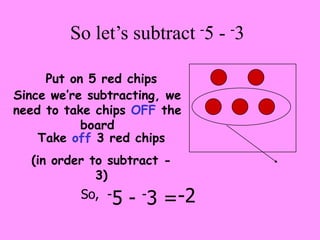 Subtracting Integers | PPTX