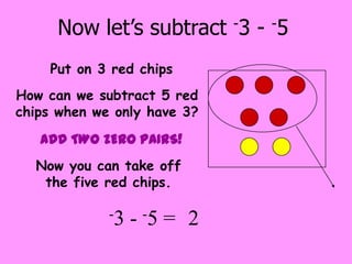 Subtracting Integers | PPTX