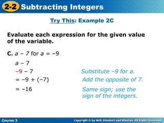 Subtracting all Integers math lesson.ppt