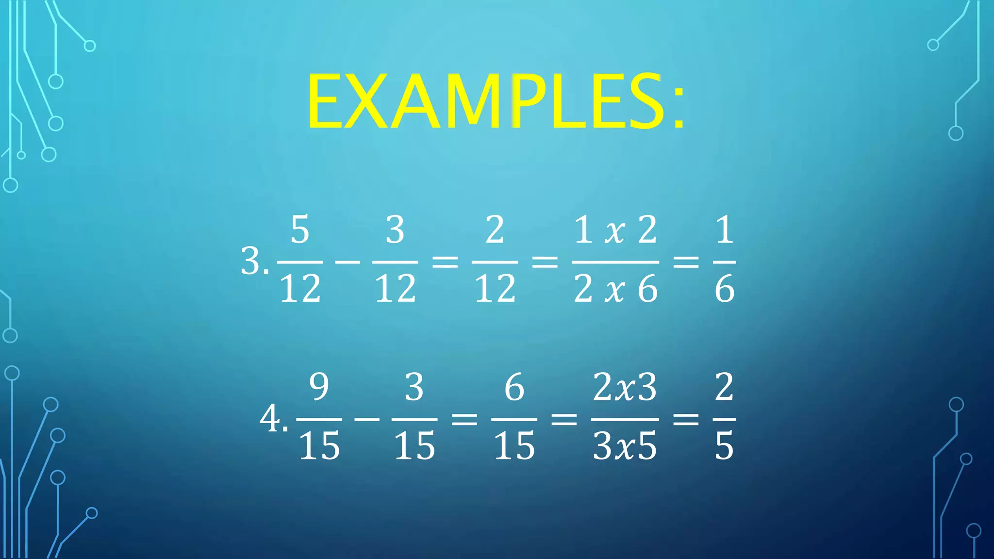 Subtracting similar fractions | PPTX