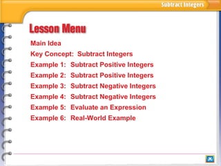 Subtract integers | PPT