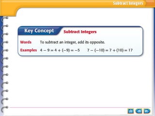 Subtract integers | PPT