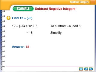 Subtract integers | PPT