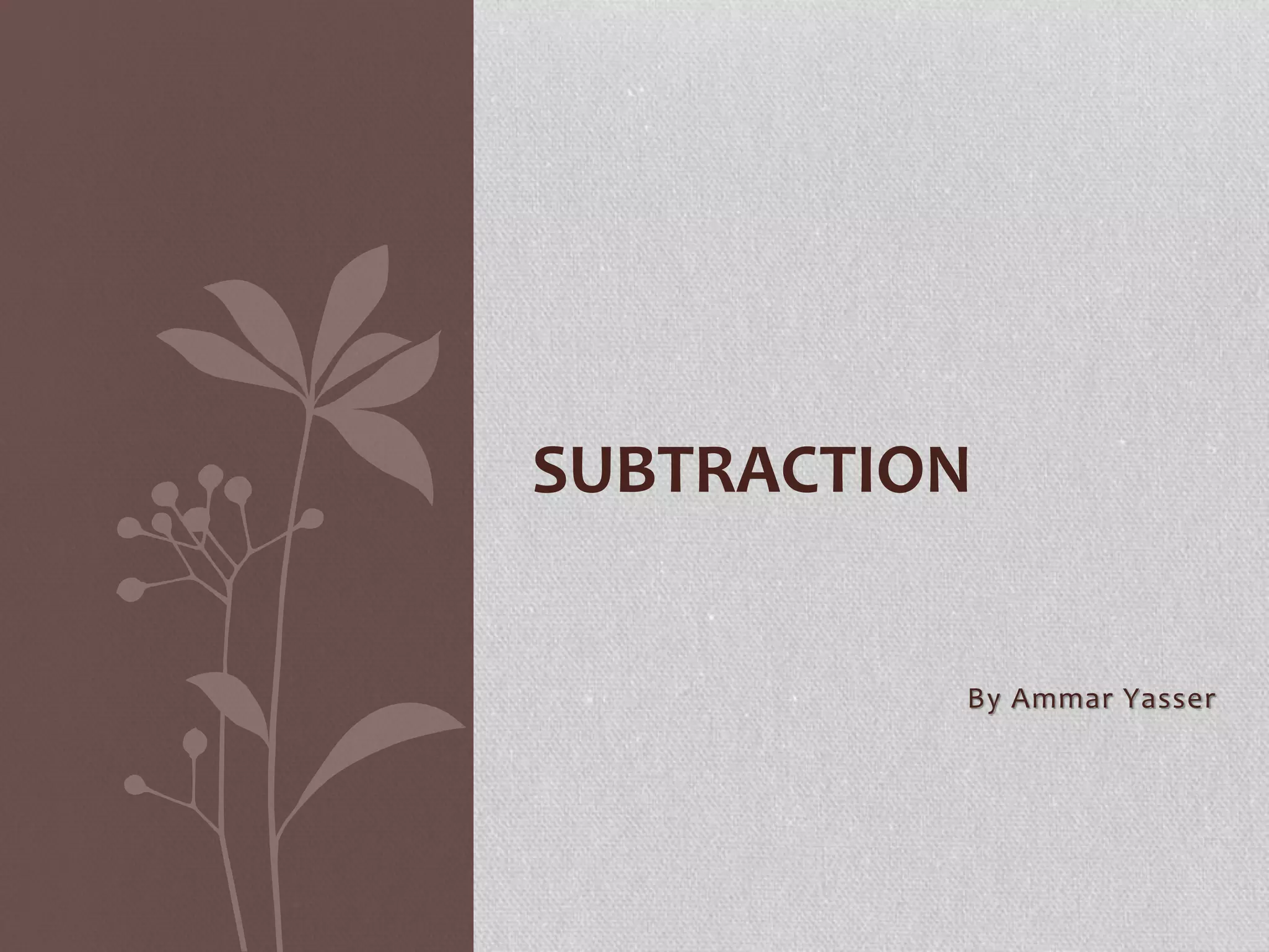 Subtraction | PPTX