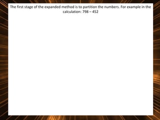 Subtraction Using An Expanded Method (part 1 of 5) | PPT