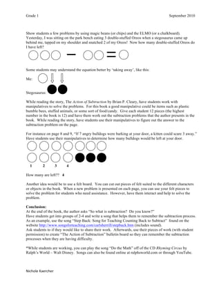 Subtraction lesson plan2 | PDF | Homework and Study | Education