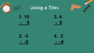 grade 7 mathematics about subtracting integers | PPTX