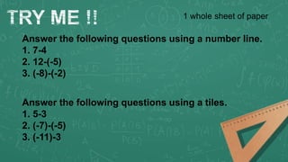 grade 7 mathematics about subtracting integers | PPTX