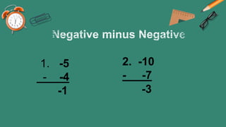 grade 7 mathematics about subtracting integers | PPTX