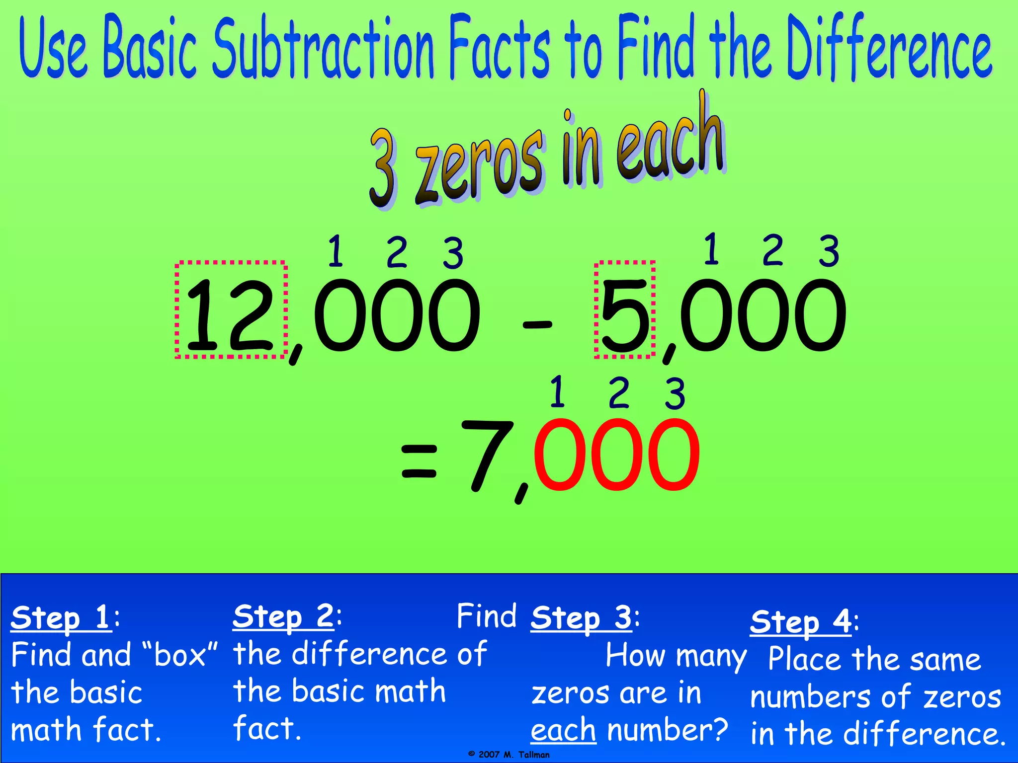 Subtraction patterns4th | PPT