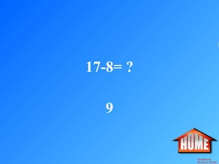 Subtraction to 20 jeopardy | PPT