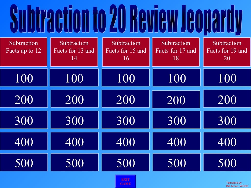 Subtraction To 20 Jeopardy subtraction-to-20-jeopardy