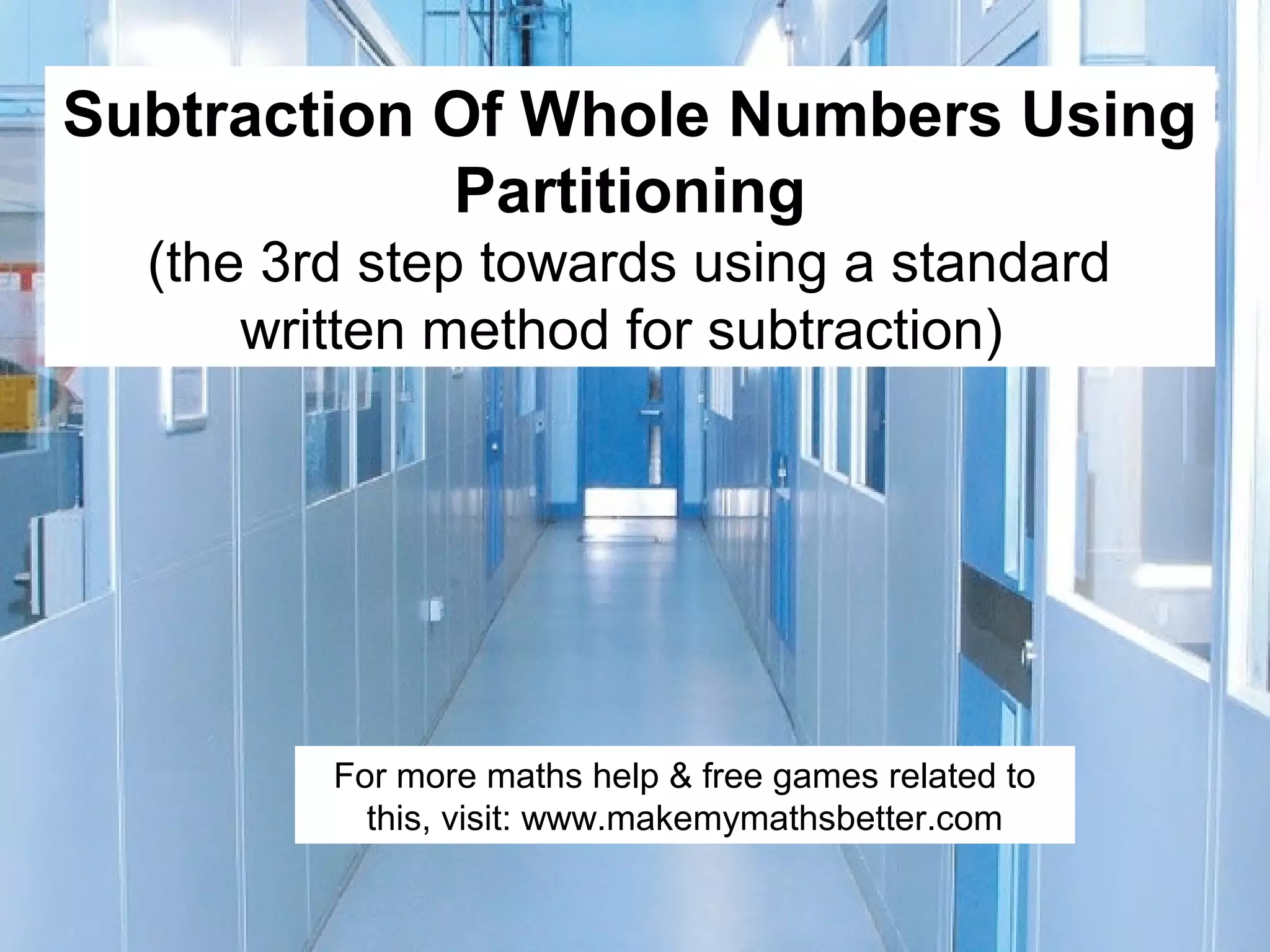 Subtraction Using Partitioning | PPT | Physics | Science