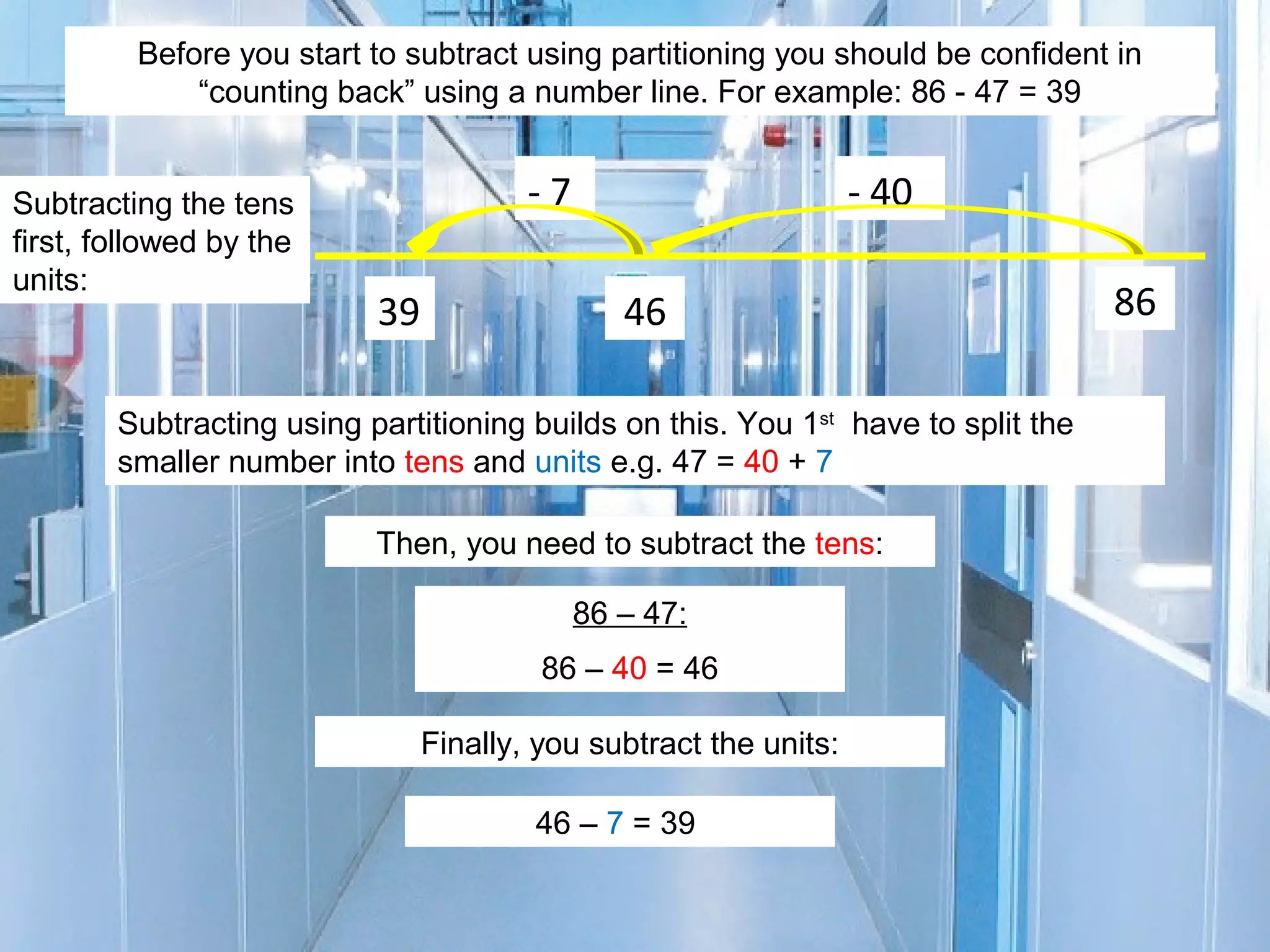 Subtraction Using Partitioning | PPT
