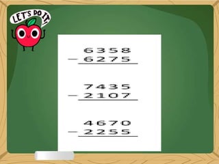 Subtraction without and with regrouping 3 4 digit numbers | PPTX