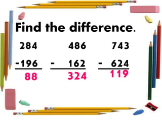Subtraction with zeros | PPTX