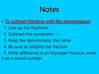 Subtract Like Fractions.ppt