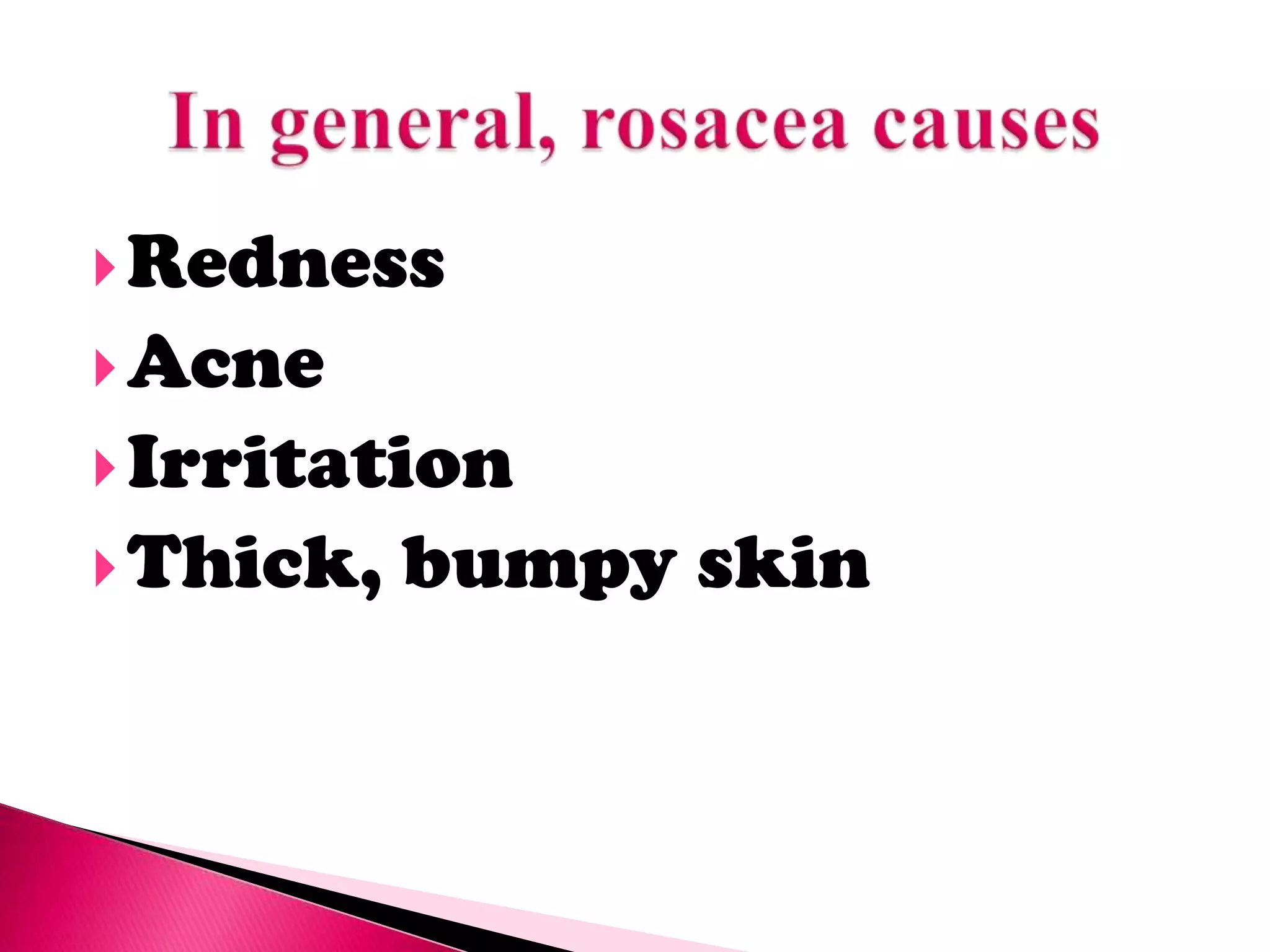 Subtypes of Rosacea and Their Symptoms | PPTX | Skin and Dermatology ...