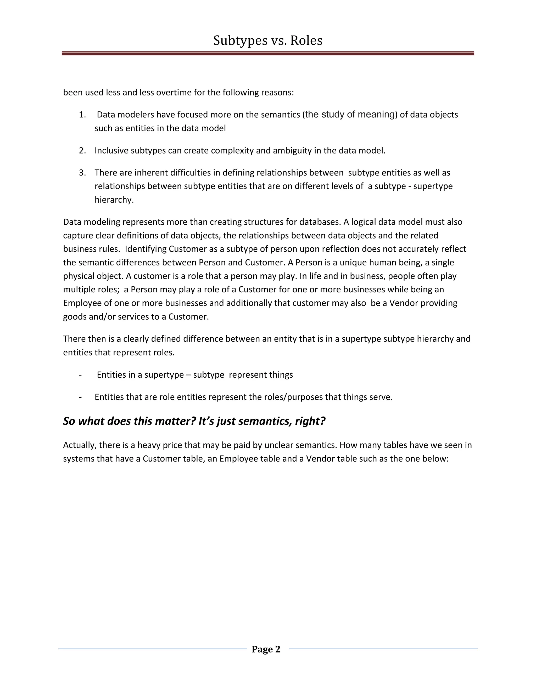 Subtypes vs, roles | PDF