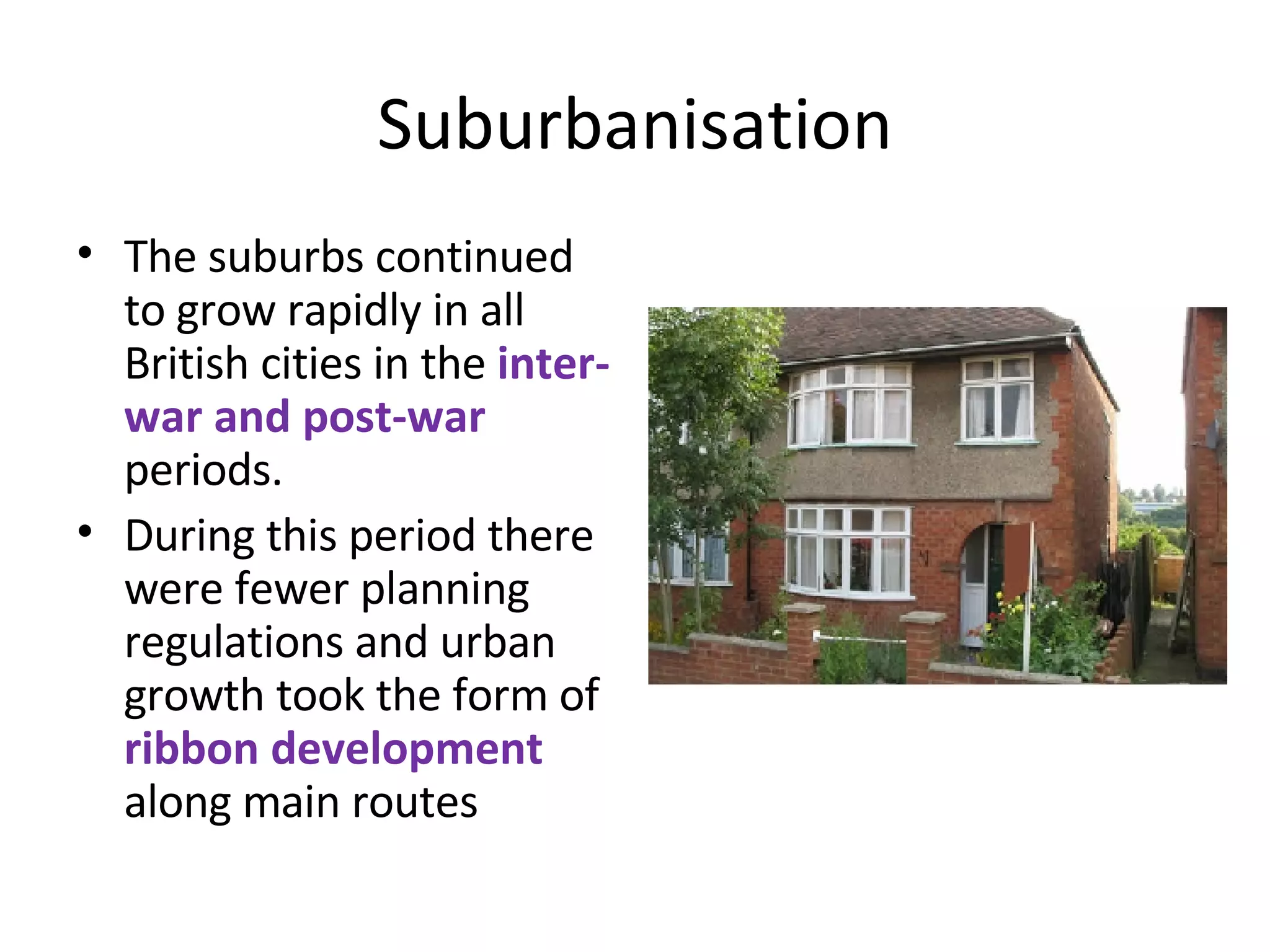 Suburbanisation | PPT | Developmental Sites | Real Estate