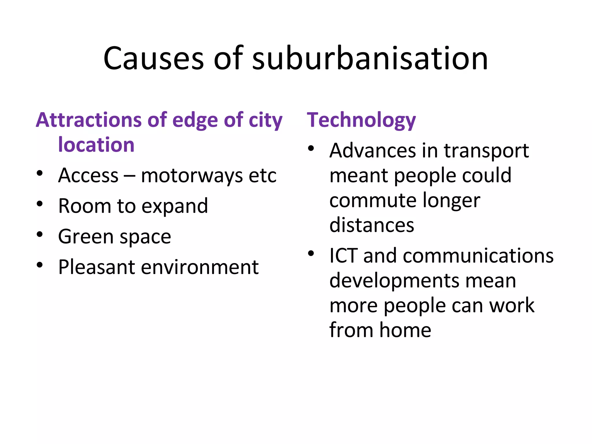 Suburbanisation | PPT