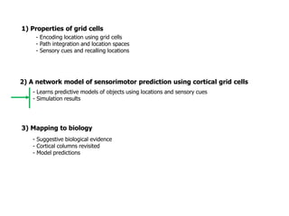 Locations in the Neocortex: A Theory of Sensorimotor Prediction Using Cortical Grid Cells | PPT