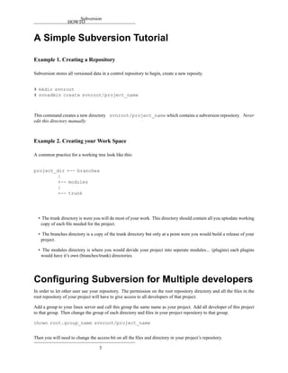 Subversion howto | PDF