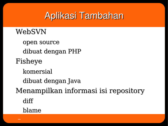 An Introduction to Subversion (Bahasa Indonesia) | PDF | Operating Systems | Computer Software ...