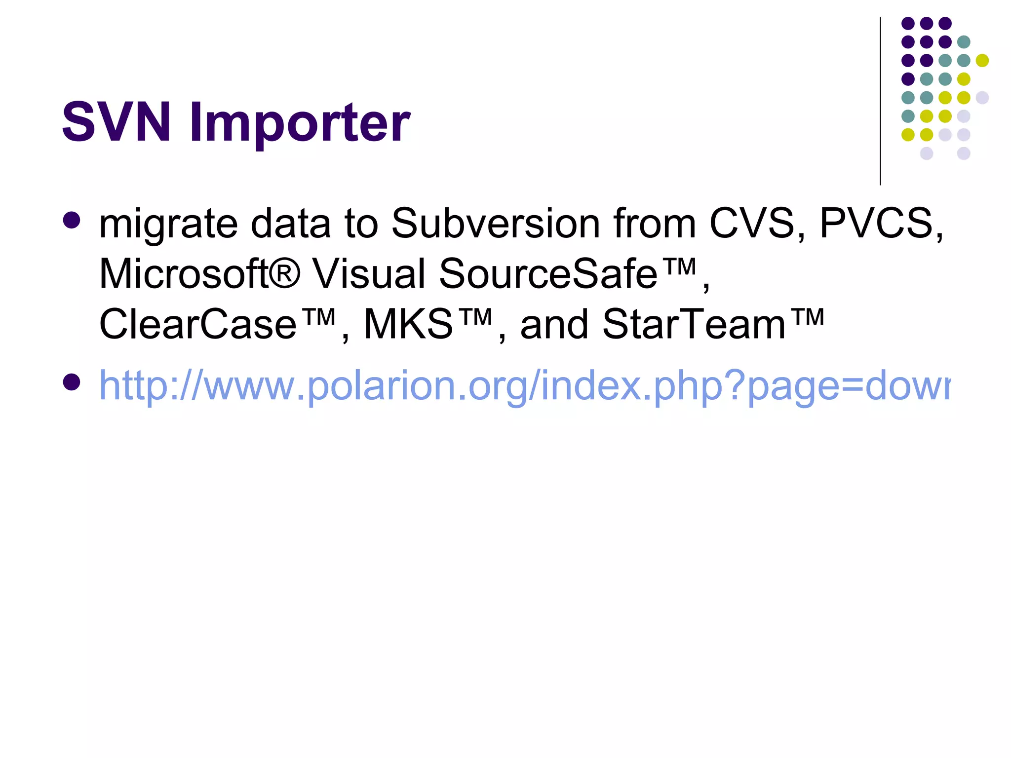 Sub Version Tools | PPT