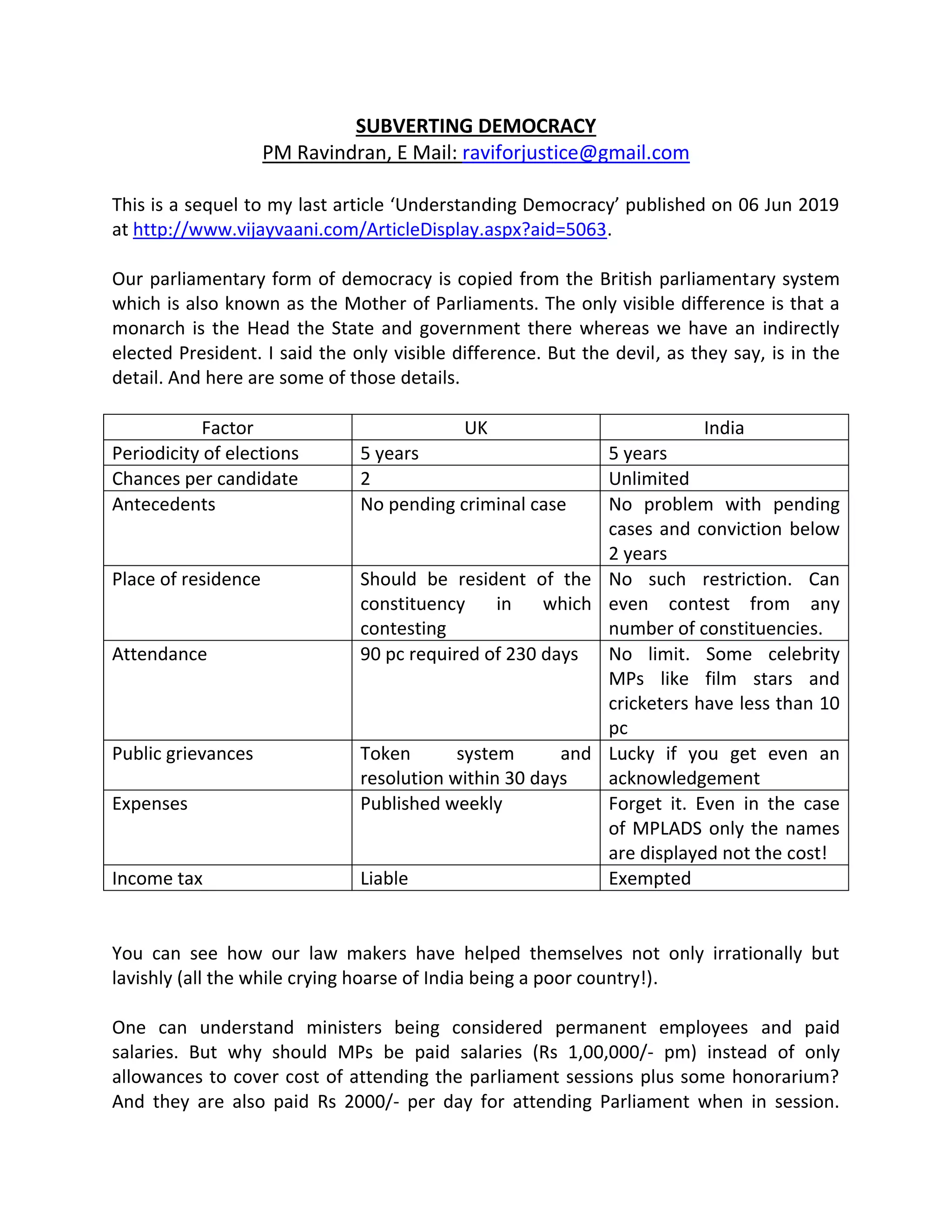 Subverting democracy 160619 | PDF